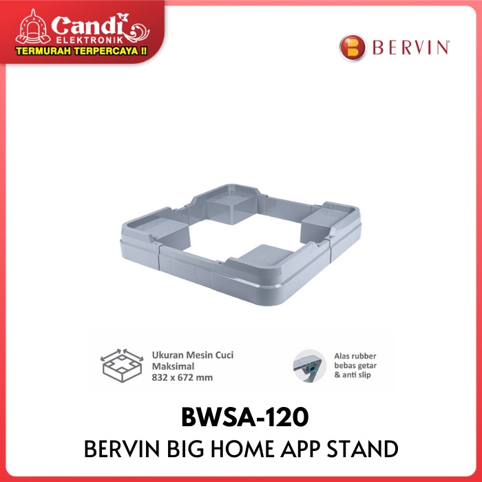 Jual BERVIN Dudukan Mesin Cuci Twin Tub & Top Load BWSA-120 Big Home ...