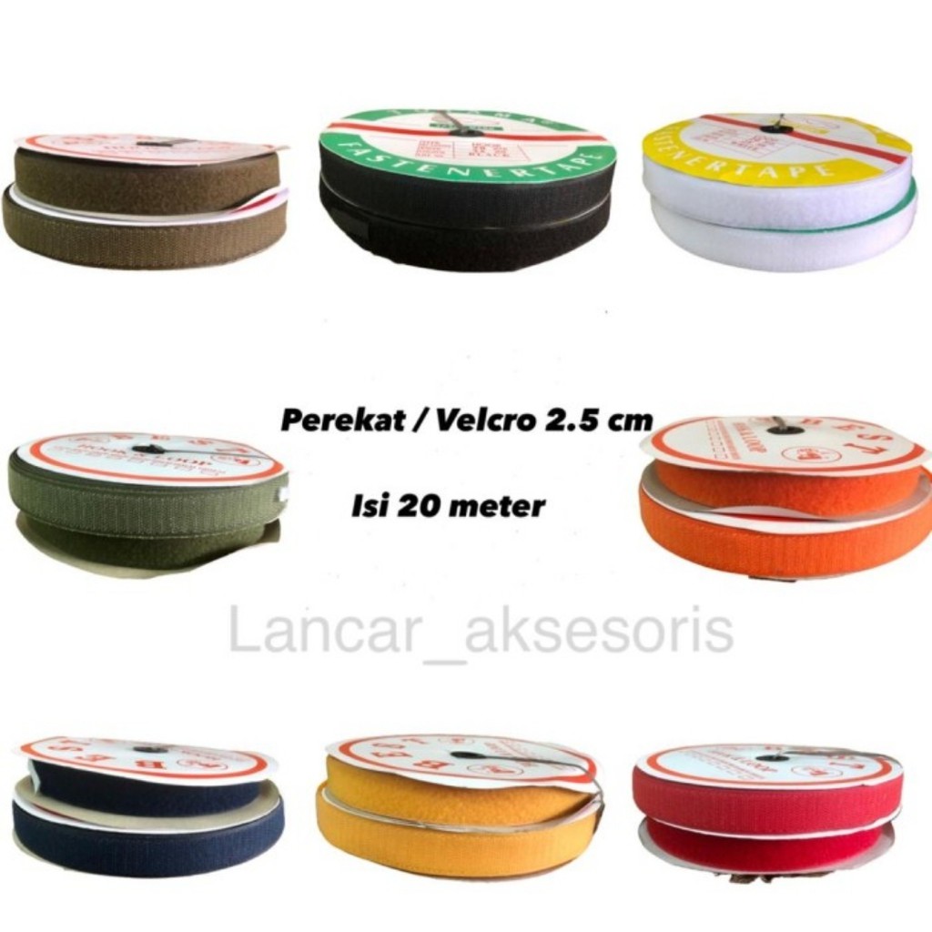 Jual Velcro / Magic Tape / Prepet / Perekat / Kretekan lebar 2,5 cm (1 ...