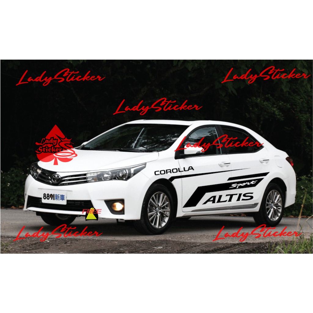Jual STICKER STIKER MOBIL COROLLA CUTTING STIKER MOBIL TOYOTA COROLLA ...