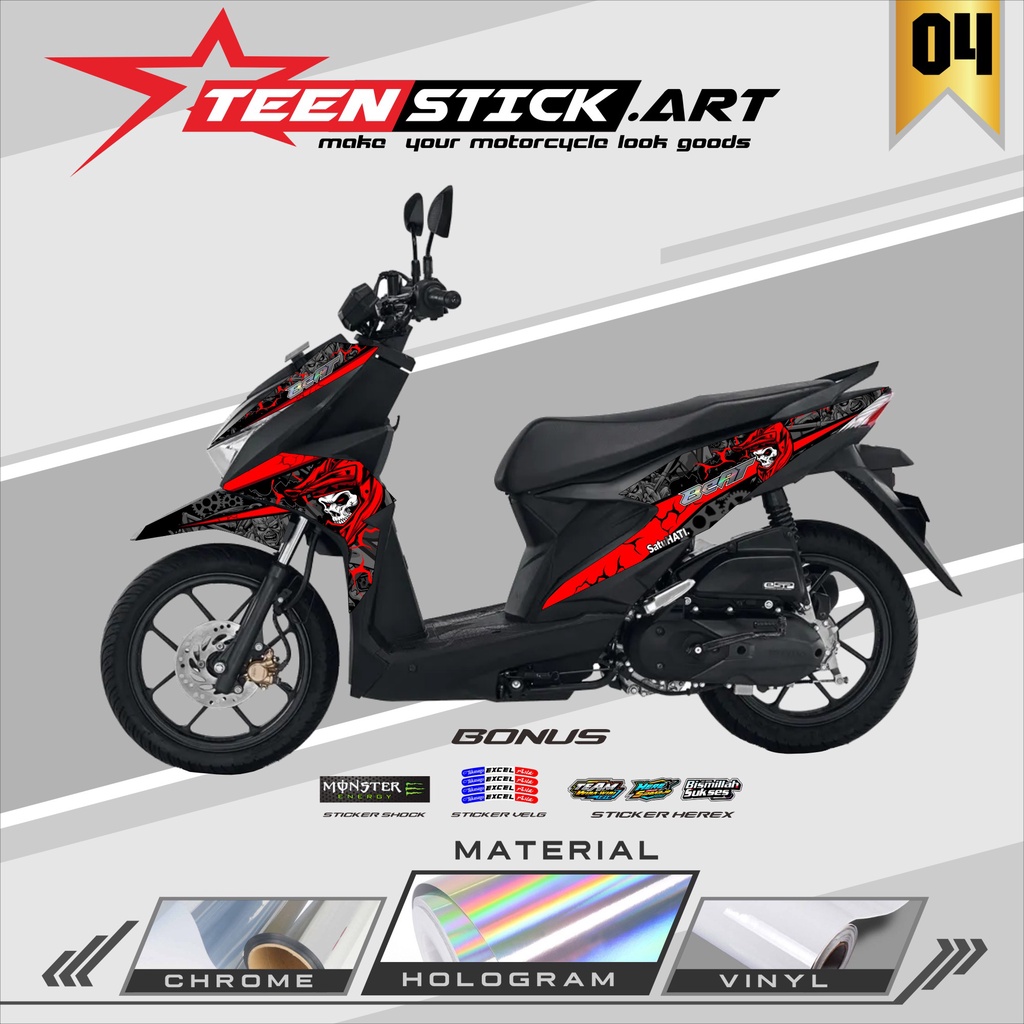 Jual STRIPING BEAT DELUXE- STRIPING VARIASI HOLOGRAM HONDA BEAT DELUXE ...