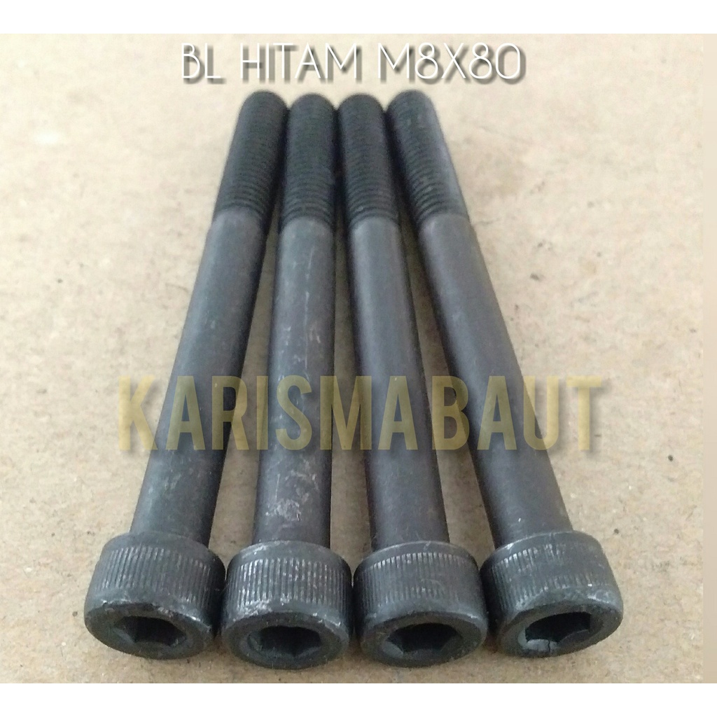 Jual Baut L Baja Hitam m8 x 80/BL HTB 8x80 (kunci L m6) | Shopee Indonesia