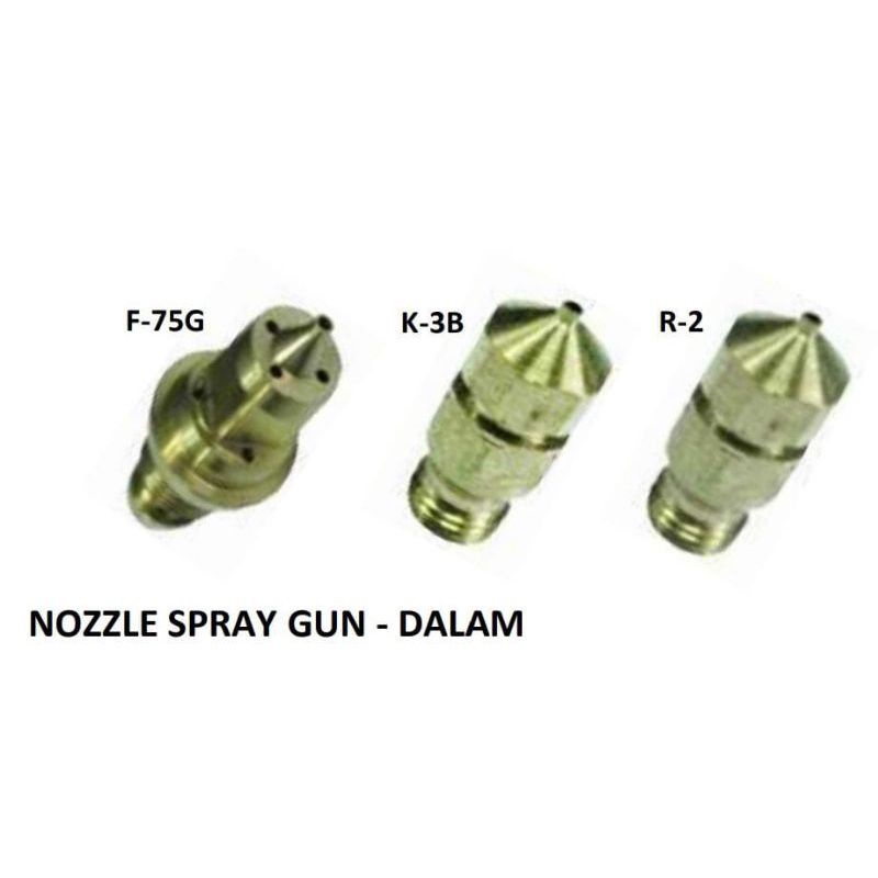 Jual NOZLE DALAM F75G, K3,R2 KEPALA SPRAY GUN NOZZLE | Shopee Indonesia