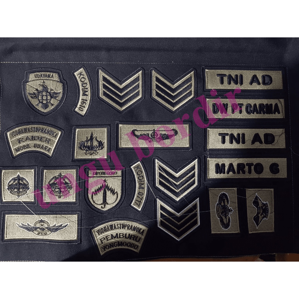 Jual FULL 1 SET PAPAN NAMA ATRIBUT TNI AD MODEL TERBARU 2022 | Shopee Indonesia