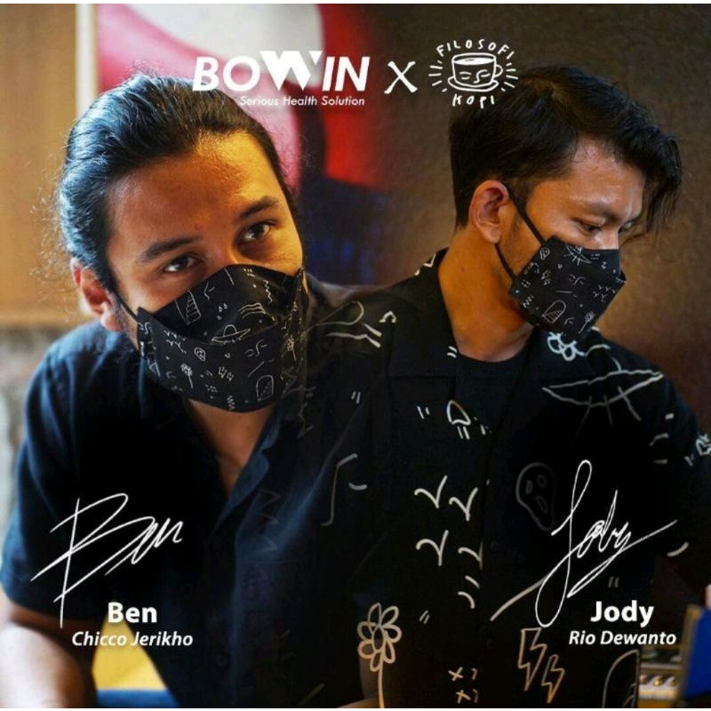 Jual Masker BOWIN (Chicko Jerikho/Rio Dewanto)/2x anti bakteri ...