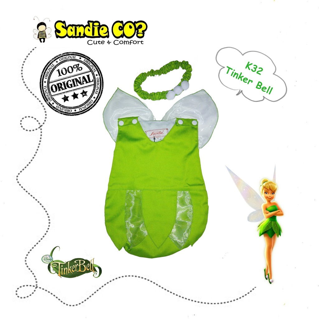 Jual kostum anak bayi 1 tahun 3 bulan overall topi pakaian TinkerBell ...