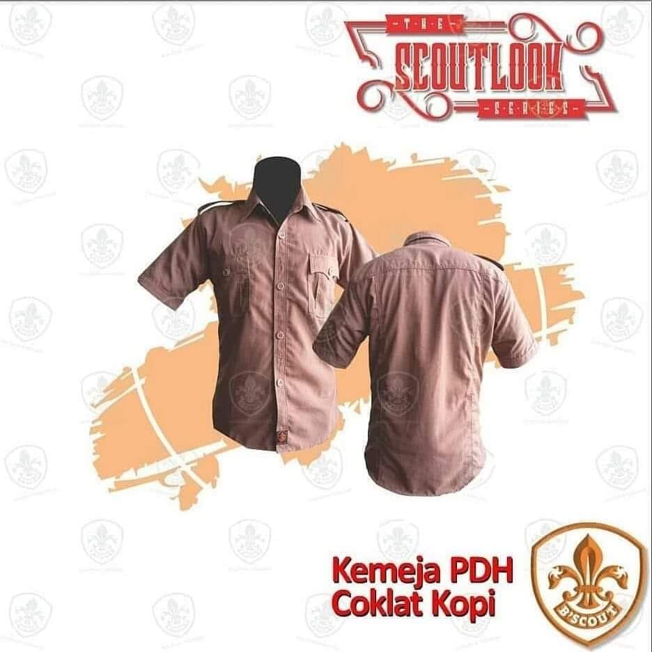 Jual Bscout Scoutlook Kemeja PDHL Coklat Kopi Pramuka | Shopee Indonesia