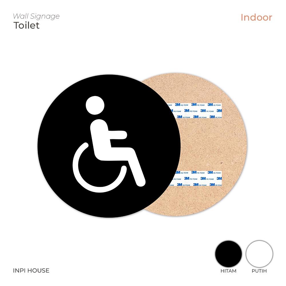 Jual Papan Tanda Toilet Difabel - Hitam Putih | Shopee Indonesia