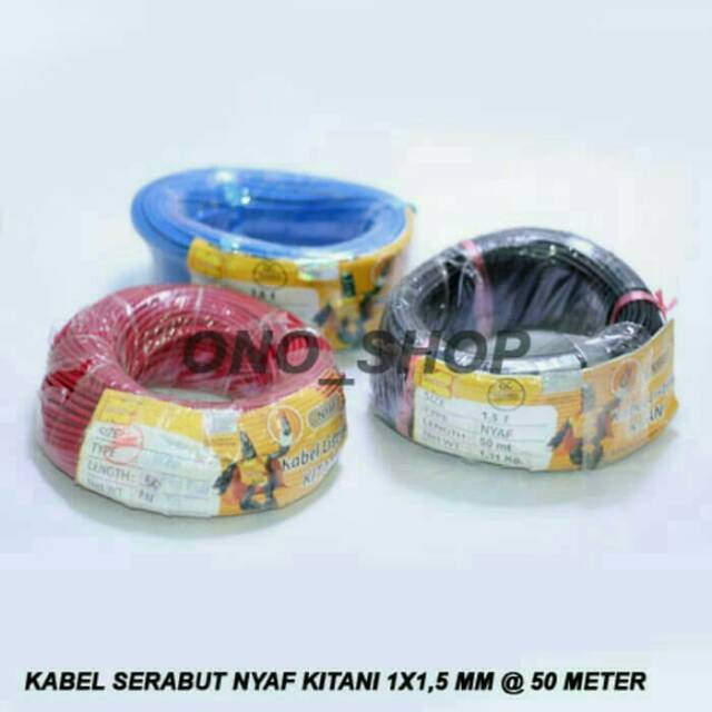 Jual Kabel Serabut NYAF 1,5mm 50M Tembaga Murni KITANI (SNI-LMK) | Shopee Indonesia