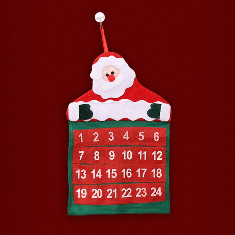 Jual XKNA kalender natal flanel christmas calendar countdown hiasan ...