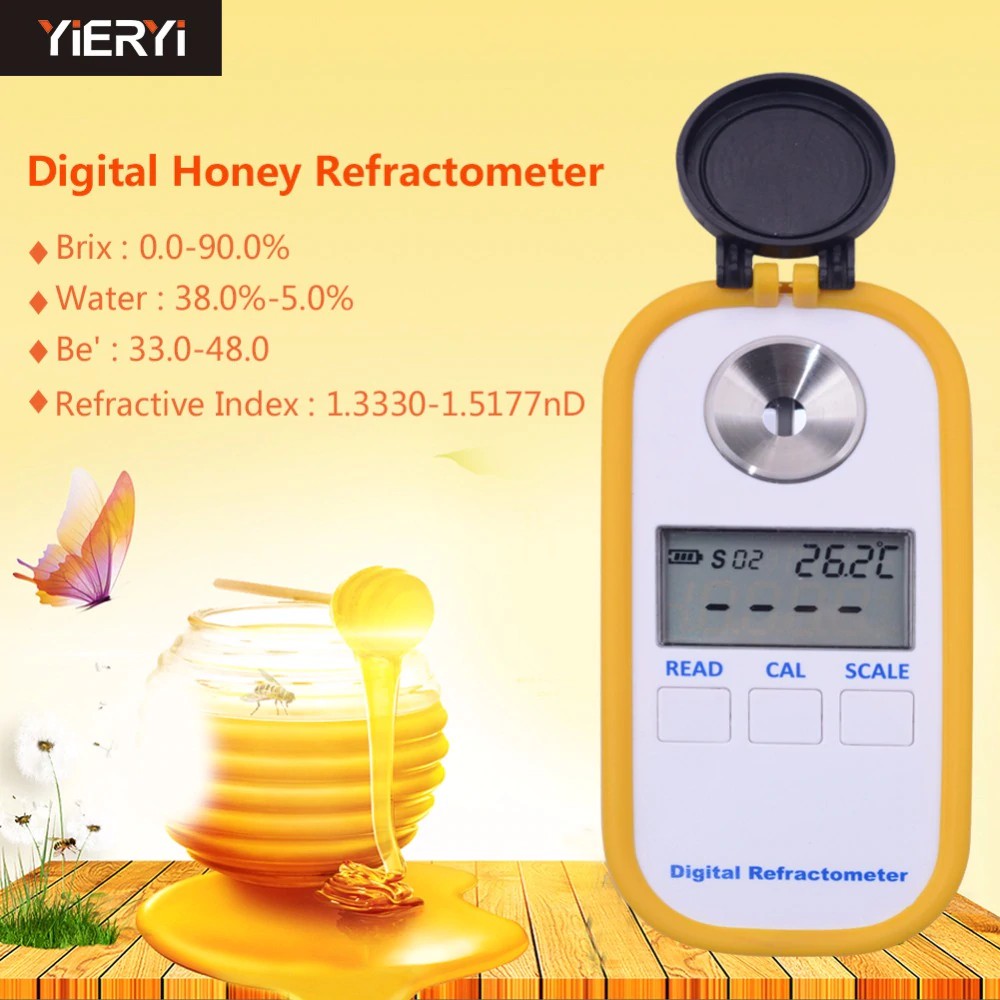 Jual FREE ONGKIR Portable digital Honey refractometer Brix Refractive ...
