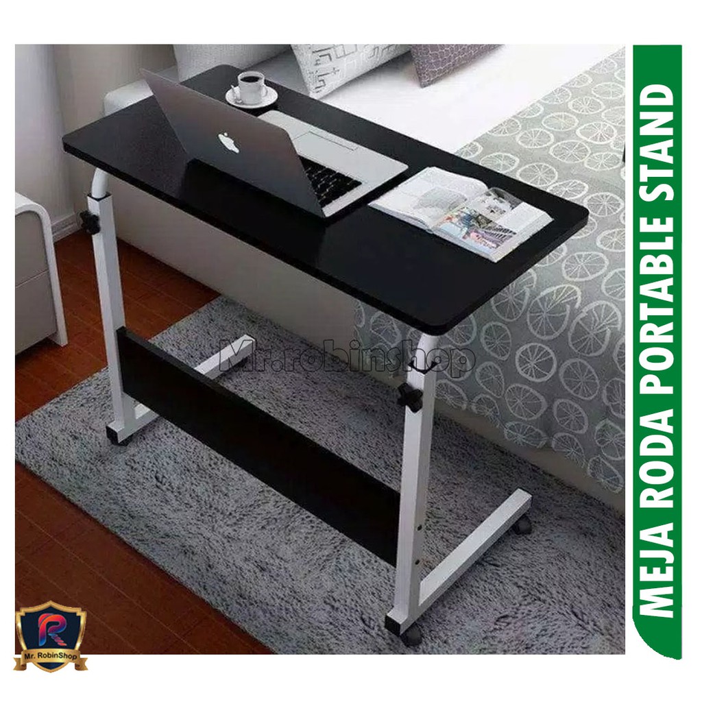 Jual Meja laptop Roda Portable Stand / Meja Belajar Multifungsi Anti ...