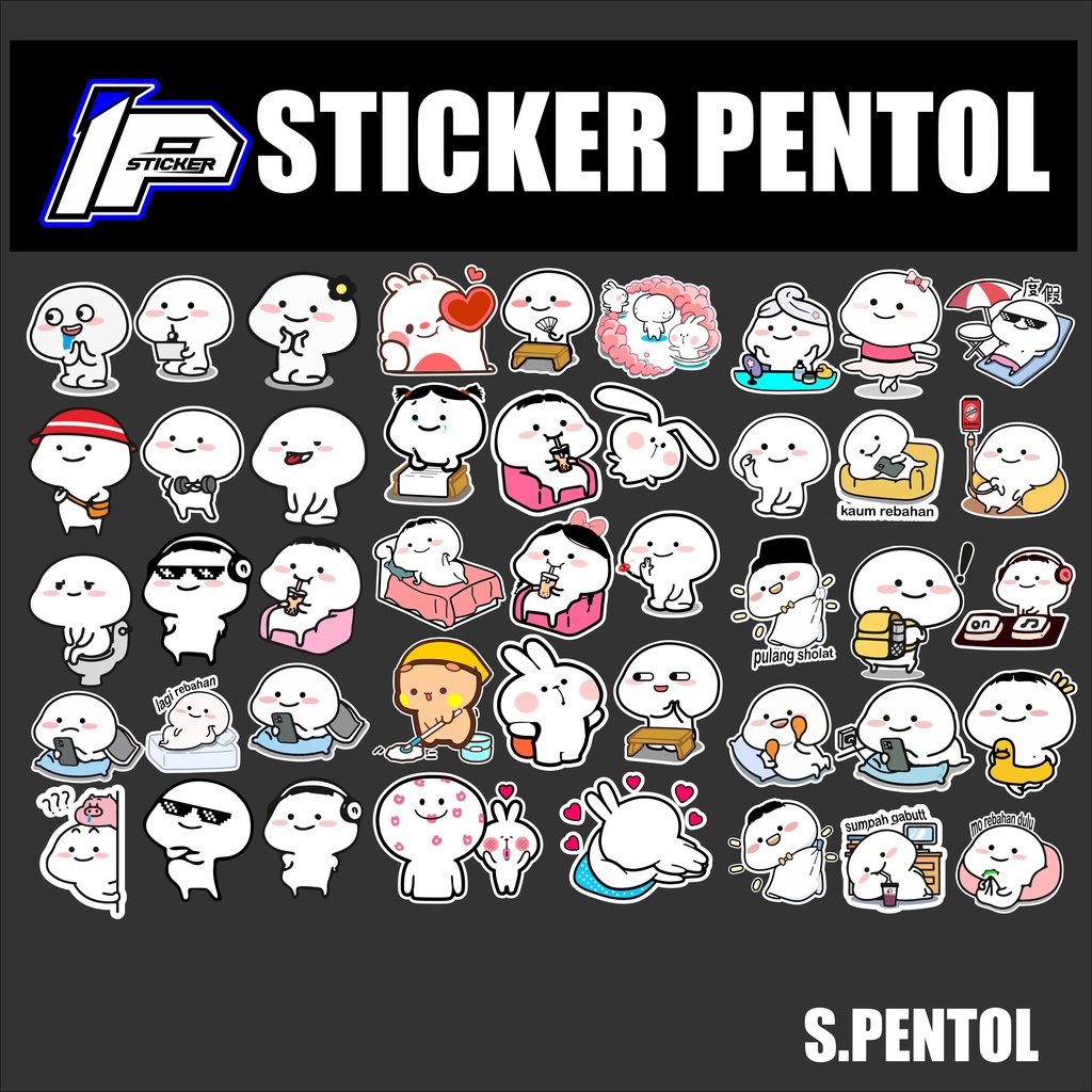 Jual STICKER PENTOL SUDAH POTONG ISI 15 PCS STICKER DISTRO STICKER ...
