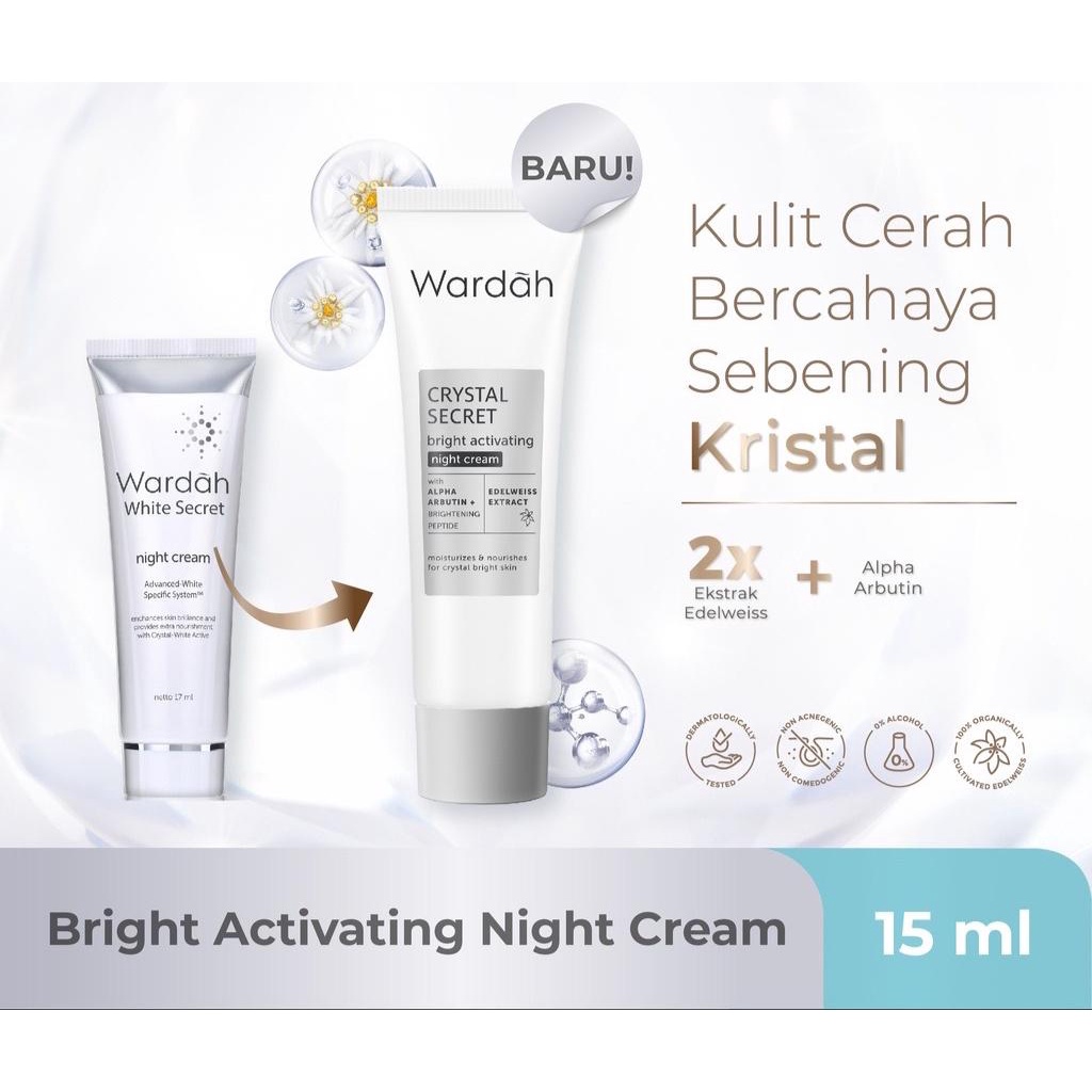 Jual Wardah Crystal Secret Brightening Day Cream 15 ml - Krim Siang ...