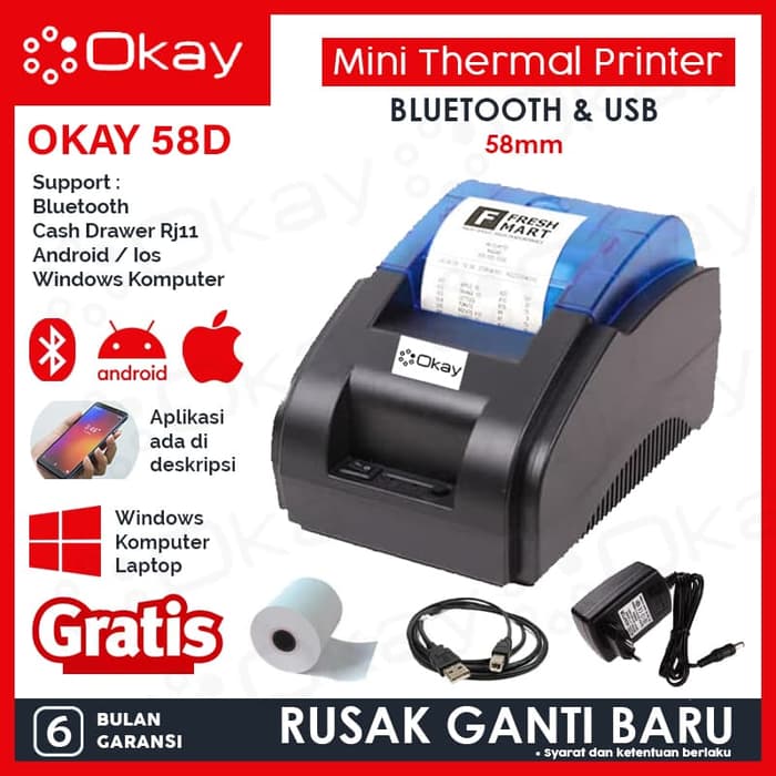 Jual PRINTER PAYFAZZ STRUK BLUETOOTH KASIR / PPOB POS THERMAL 58MM OK-58D | Shopee Indonesia