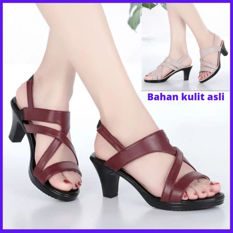 Jual sepatu high heels tumit kulit sapi asli (TLB) | Shopee Indonesia