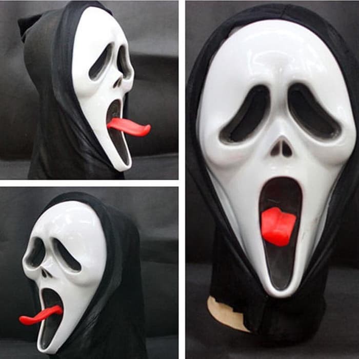 Jual LIDAH Topeng scream HELLOWEEN dengan Lidah / topeng helloween ...