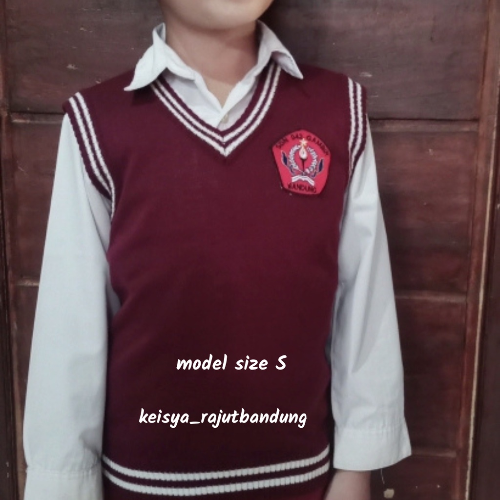 Jual VEST ROMPI RAJUT ANAK TK/SD/BAJU SERAGAM SEKOLAH TERMURAH/BAHAN ...