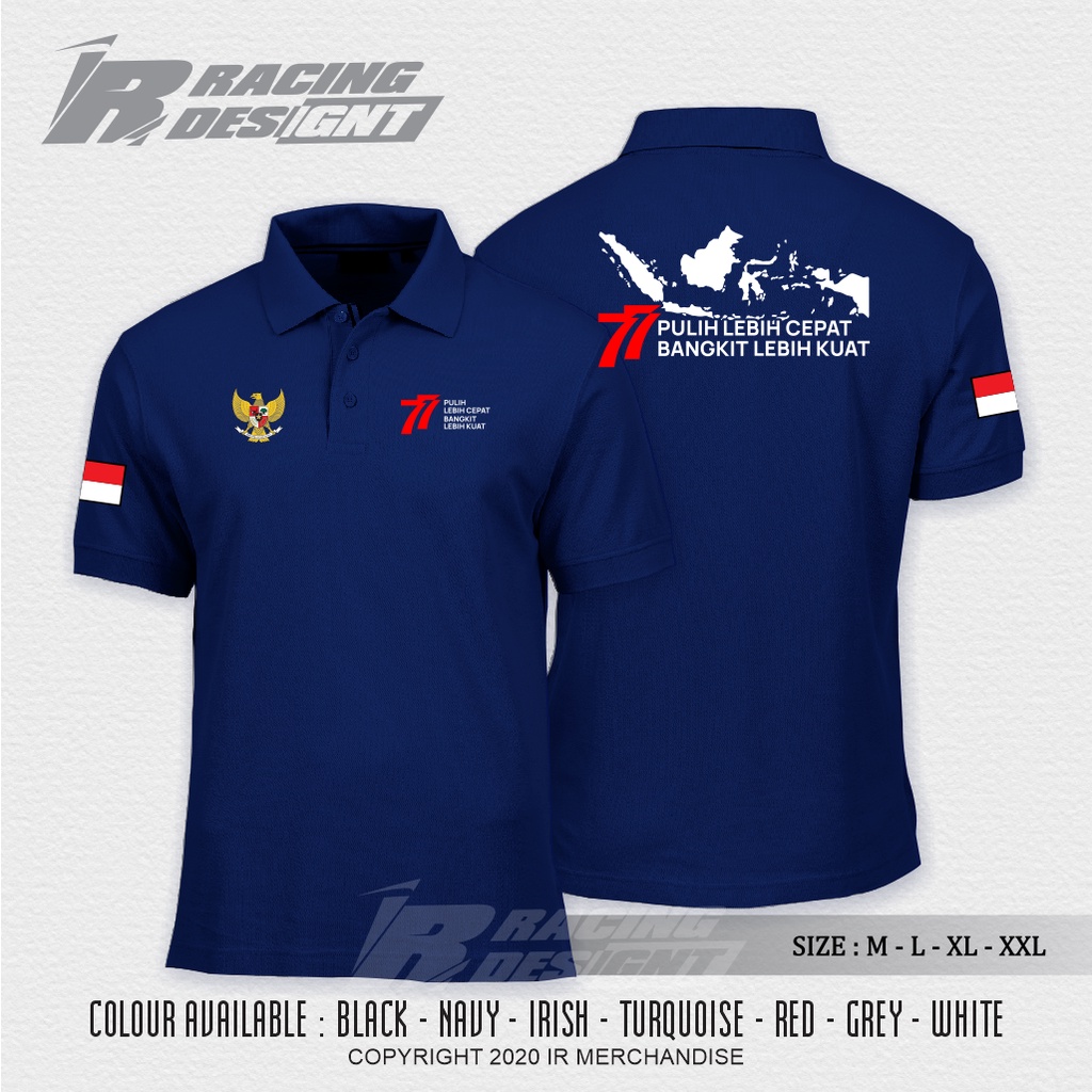 Jual POLOSHIRT / KAOS BAJU POLO DIRGAHAYU HUT RI KE 77 KAOS 17 AGUSTUS ...