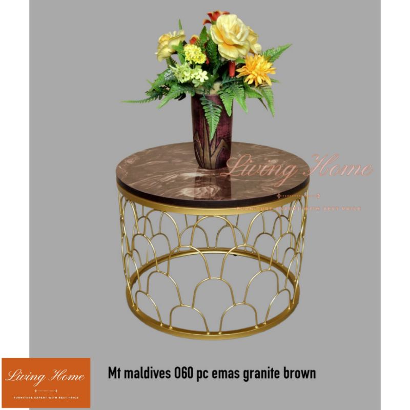 Jual Meja Tamu Meja Kopi Meja Cafe Meja Bulat Granit Moscow & Maldive ...