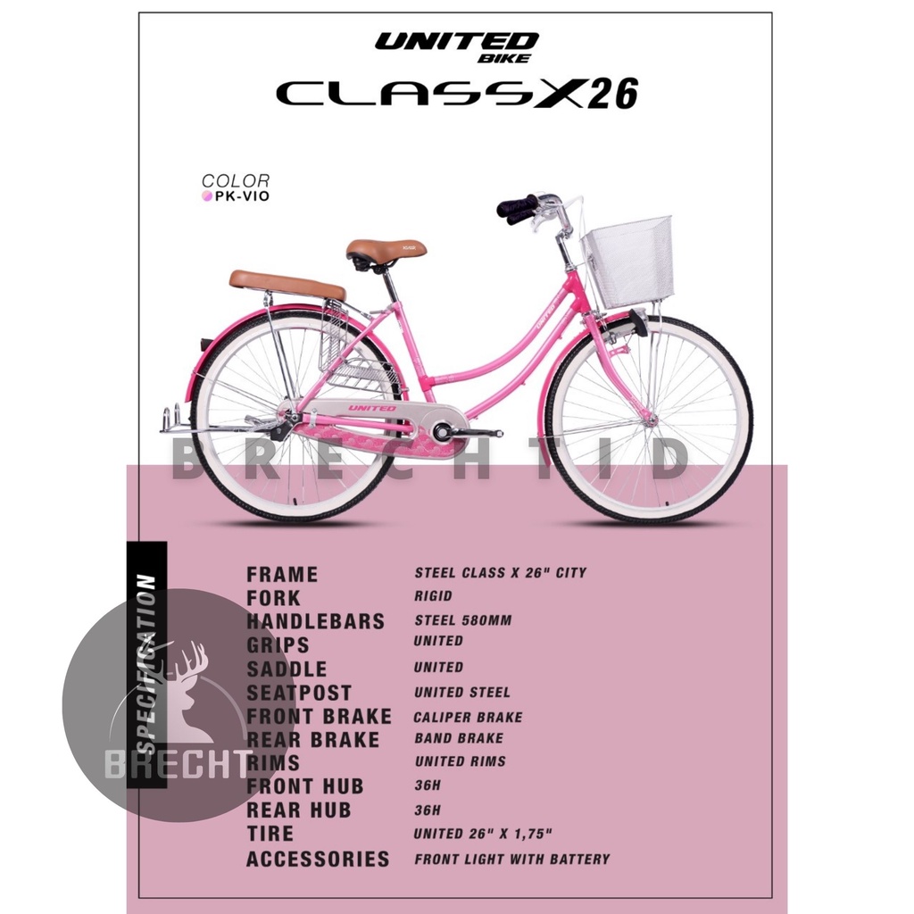 Jual Sepeda Dewasa City Bike CTB United Class X 26 Ada Keranjang ...