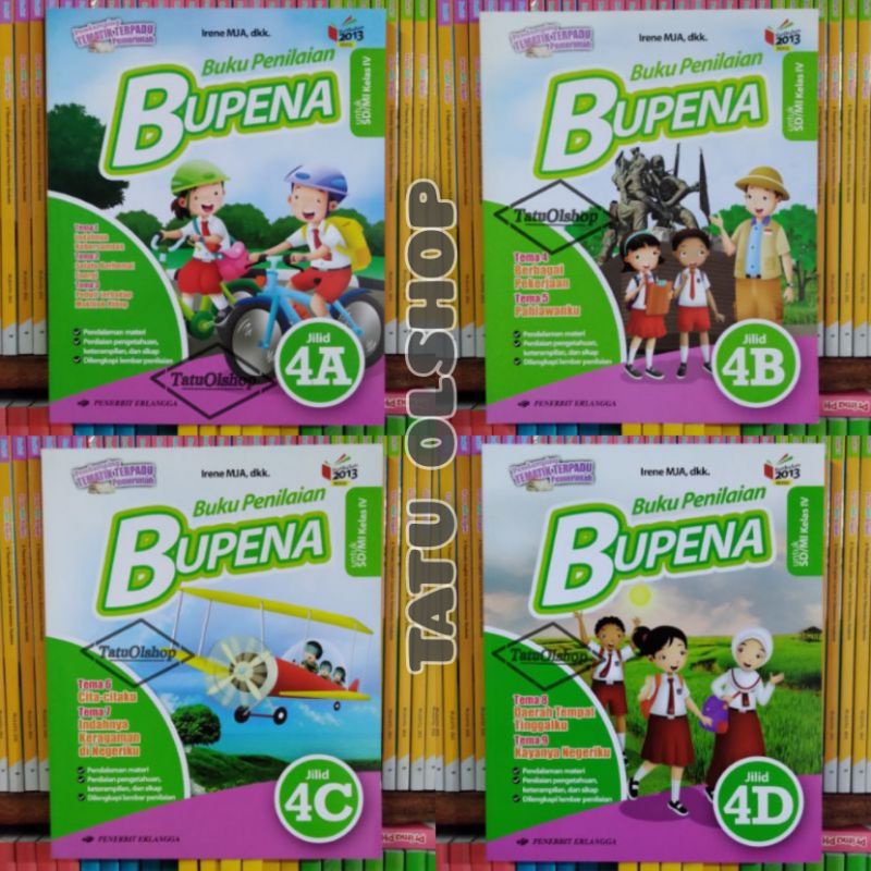 Jual Buku Bupena SD Kelas 4 Jilid 4a 4b 4c 4d Kurikulum 2013 Revisi Original | Shopee Indonesia