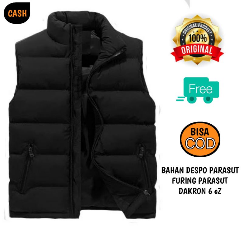 Jual ROMPI parasut polos Pria Rompi Motor Jaket Parasut VEST Anti Angin ...