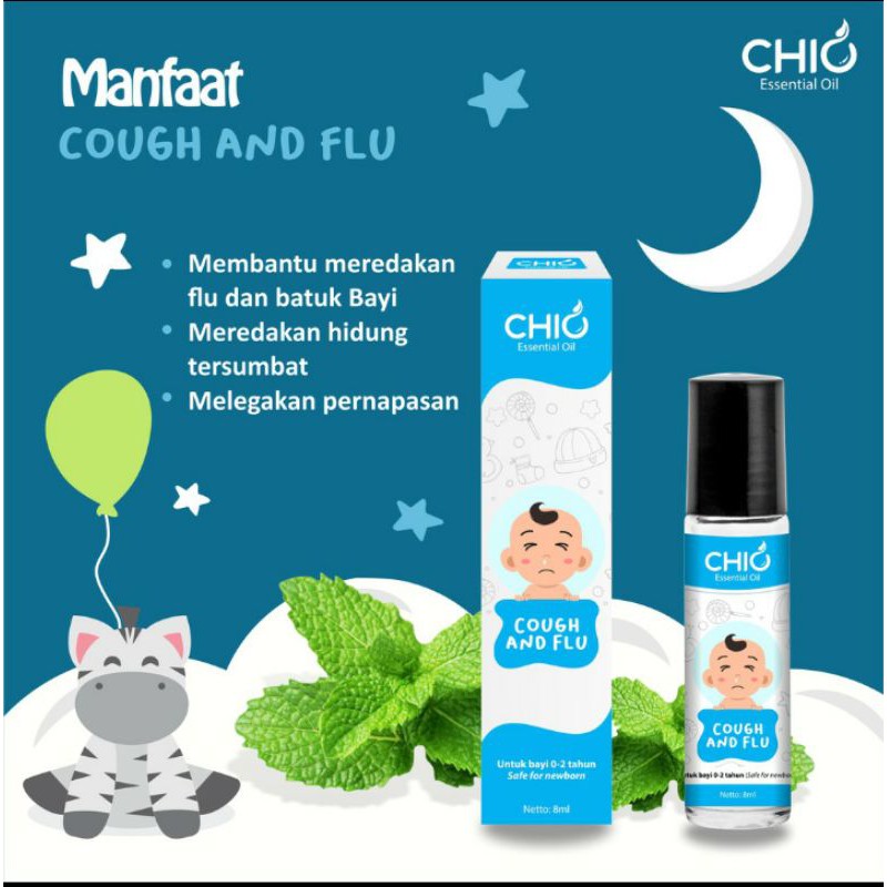 Jual Meredakan Pilek / Flu dan batuk. CHIO Roll On Baby Cough And Flu NB - 12 Tahun | Shopee ...