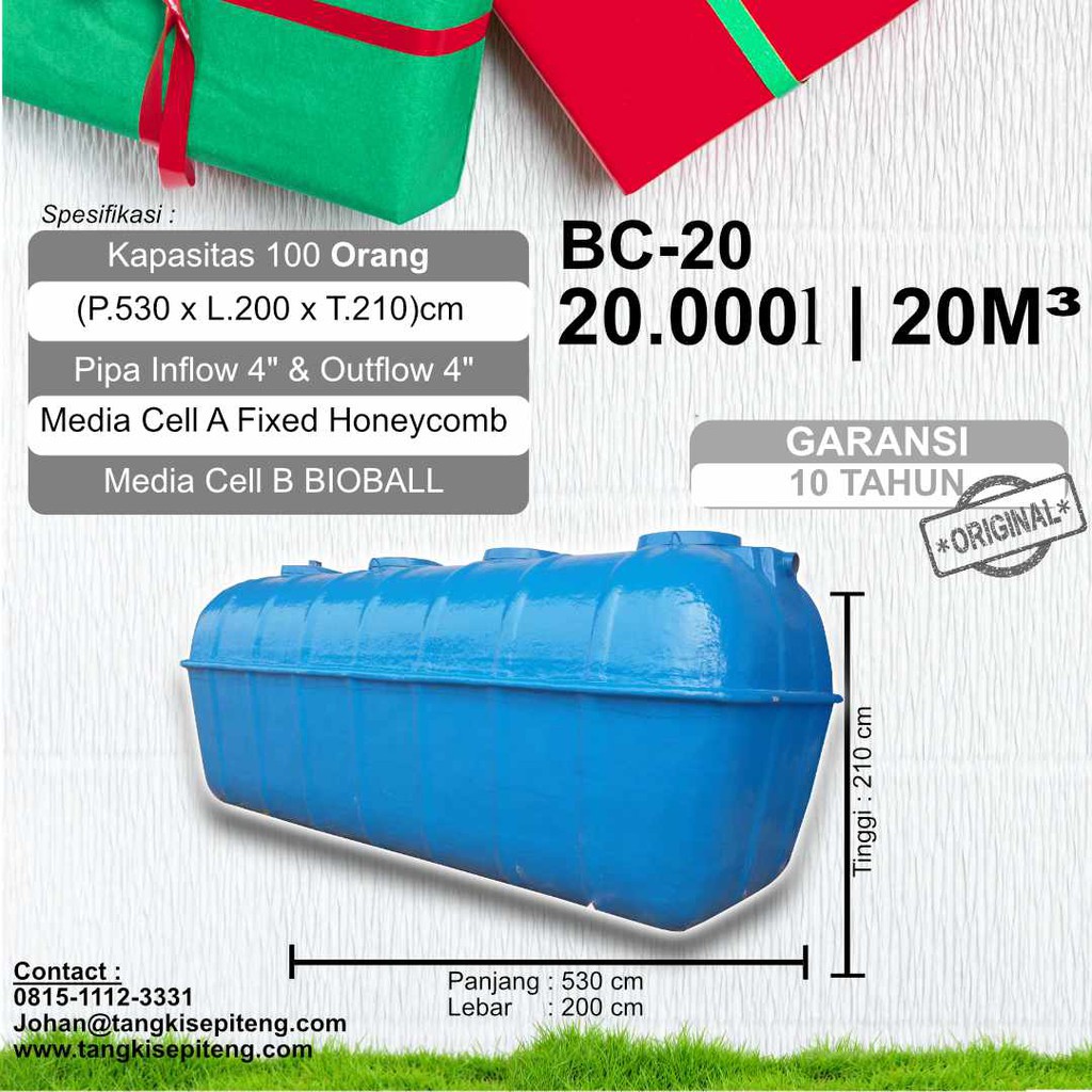 Jual Tangki BIOTECH BIOTANK 20000 Liter - BIO SEPTIC TANK | Shopee ...