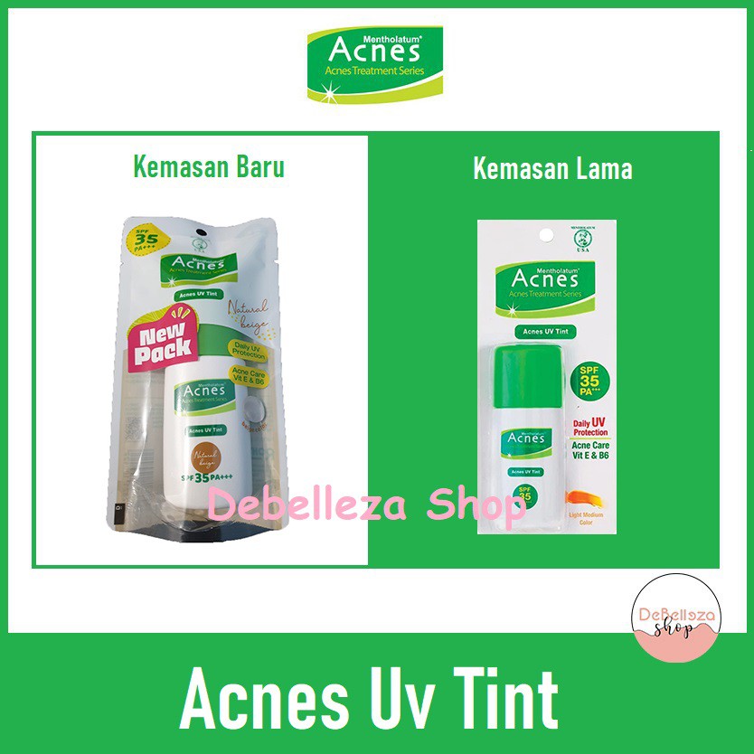 Jual Acnes UV Tint Spf 35 PA+++ sunscreen Natural Beige Natural Green ...