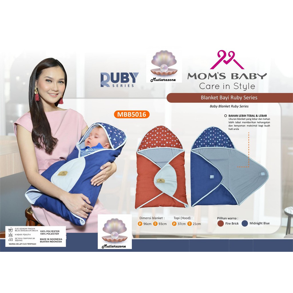 Jual Selimut Bayi / Blanket Bayi Mom's Baby Ruby Series MBB5016 ...