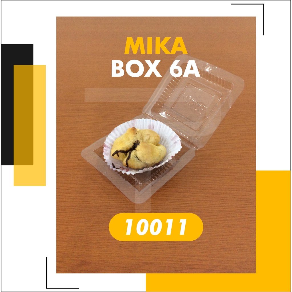 Jual [100 PCS] Tray Mika 6A / Tempat Kue dan Makanan / Mika Box ...