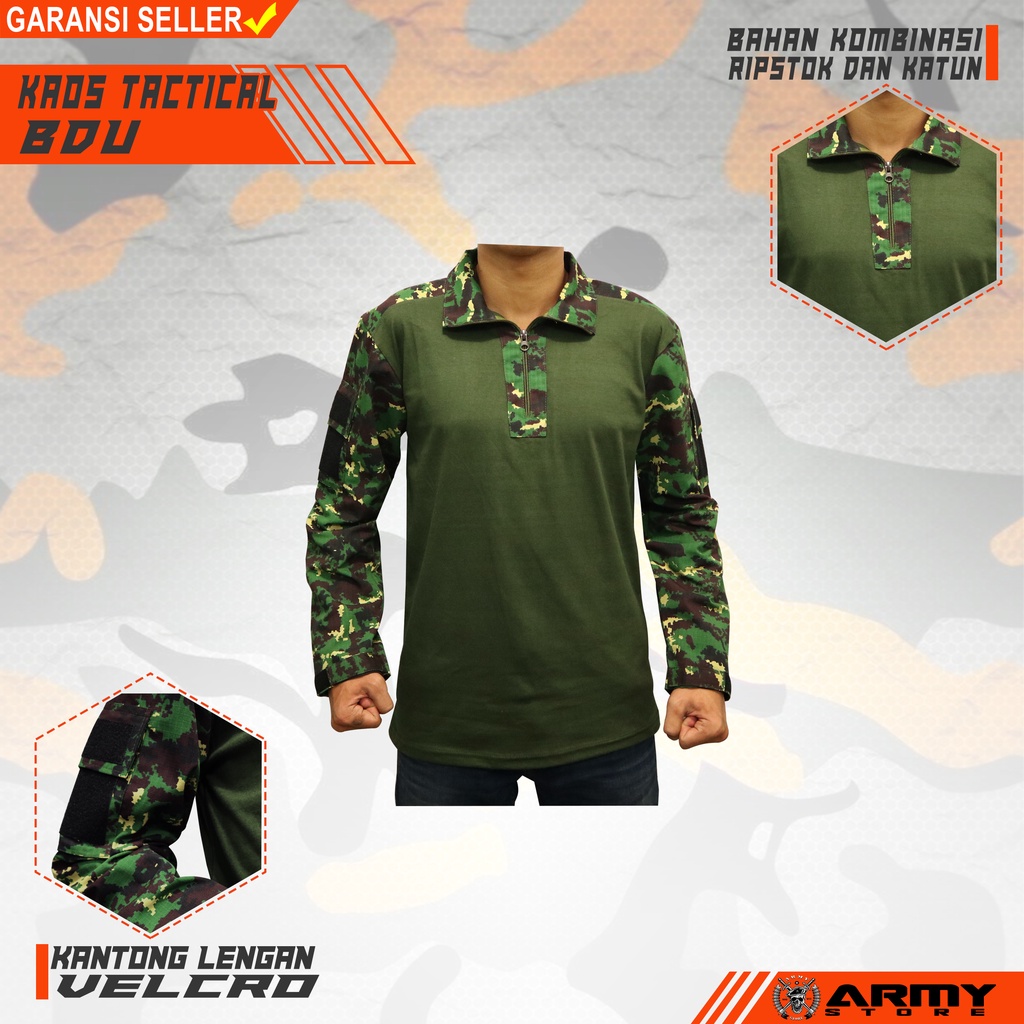 Jual kaos tactical bdu hijau NKRI | Shopee Indonesia