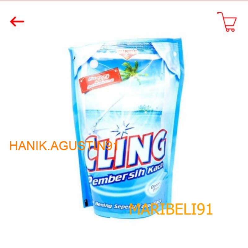 Jual CLING GLASH CLEAN BIRU PEMBERSIH KACA 425ML | Shopee Indonesia