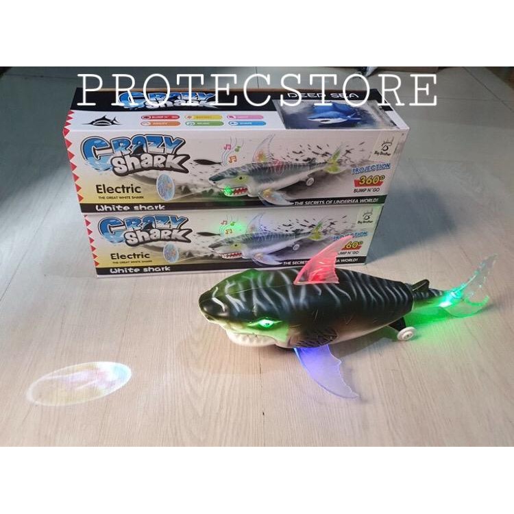 Jual MAINAN SHARK IKAN HIU BESAR CRAZY SHARK ADA LAMPU MUSIK | Shopee ...