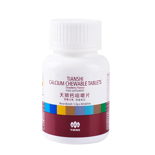 Jual Suplemen Penambah Gizi - TIANSHI CALCIUM CHEWABLE TABLETS - Isi 60 ...