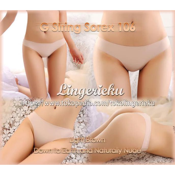 Jual Celana Dalam G String Wanita Seksi Tanpa Jahitan Sorex 106 Hitam