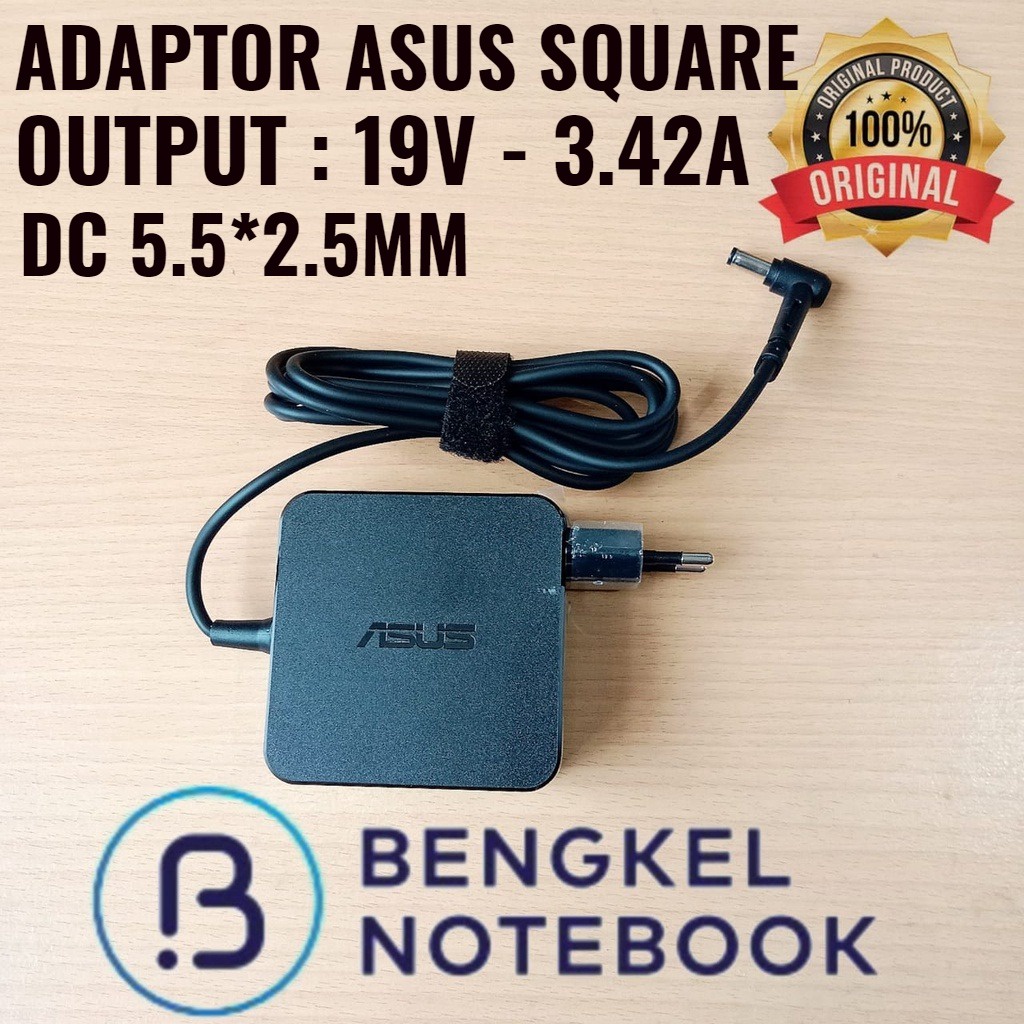 Jual Adaptor Charger Asus 19v - 3.42a Square A455 A455L A455LA A45 X455L A450C X450C 5.5X2.5MM ...