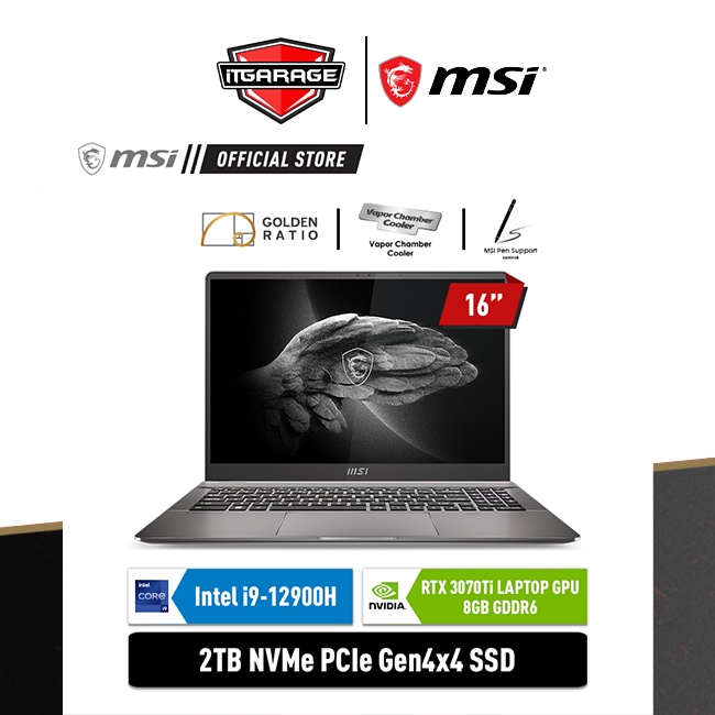 Jual MSI Creator Z16P B12UGST-043ID|i9-12900H/32G/2TB/RTX3070Ti-8G ...
