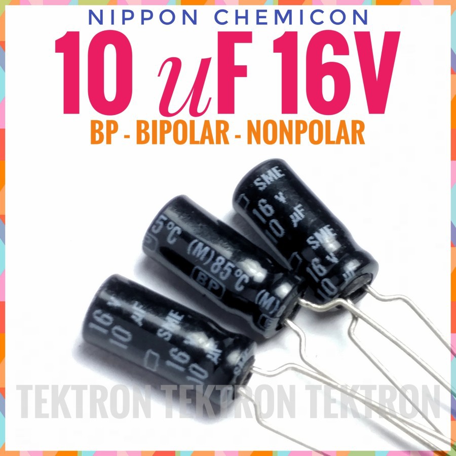 Jual Nippon Chemicon 10uF 16V BP Bipolar Nonpolar Coupling Audio Elko ...