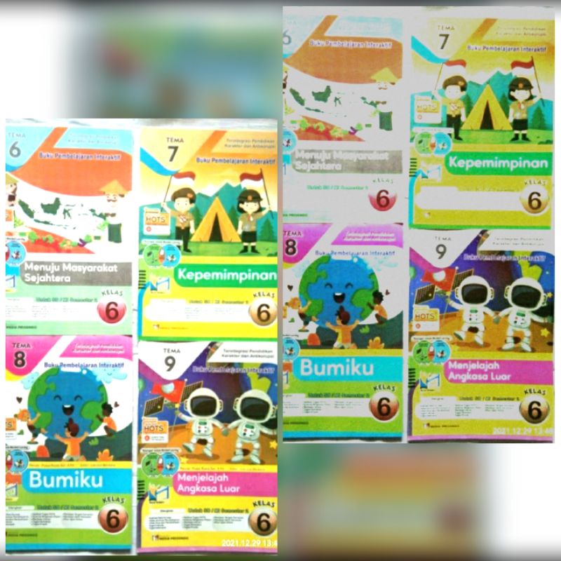 Jual buku LKS 1 paket tematik pembelajaran interaktif untuk SD/mi kls 6 ...