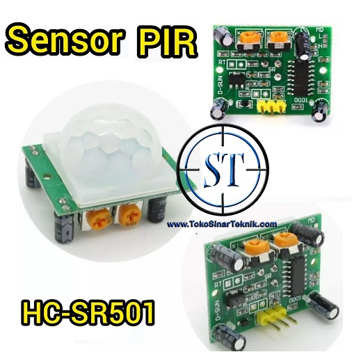 Jual Kit HC-SR501 PCB Biru Sensor Deteksi Manusia Gerak Infrared Motion ...