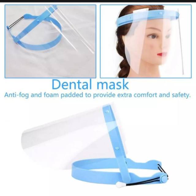 Jual Dental FACESHIELD Face Shield Import 1 Frame 5 Mika protective ...