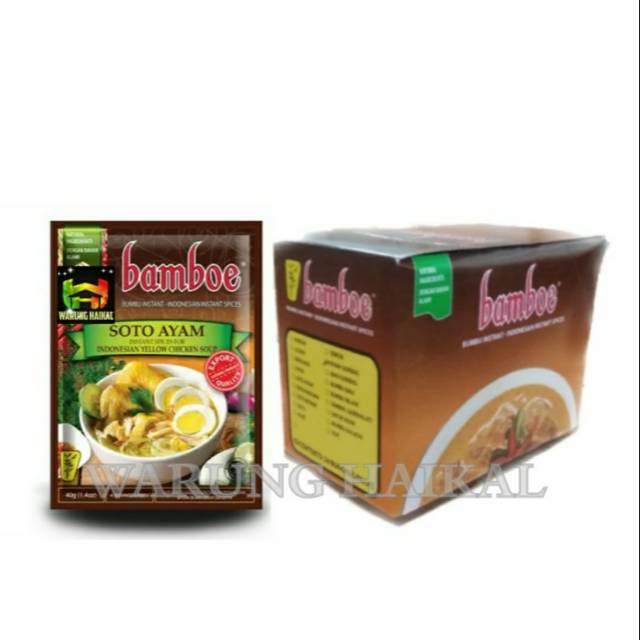 Jual 1 BOX (ISI 24pcs) BUMBU SOTO AYAM - SOTO AYAM BAMBOE - MEMBELI 1 ...