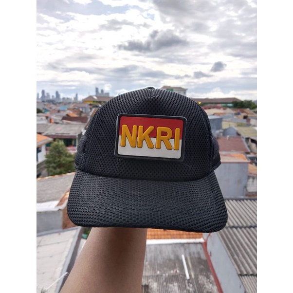 Jual TOPI NKRI LOGO MERAH PUTIH TOPI JARING HITAM VELCRO | Shopee Indonesia