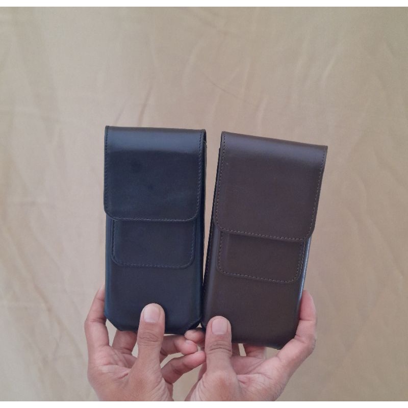 Jual Dompet Hp Pinggang Single Slot Kulit Sapi asli | Shopee Indonesia