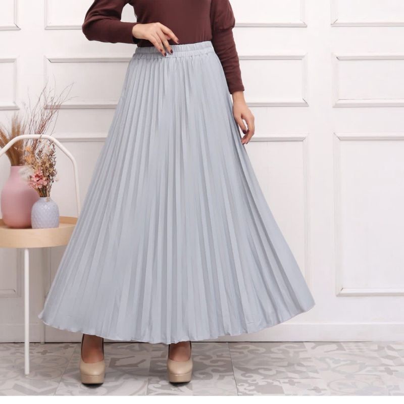 Jual Rok Plisket Rok Plisket Premium Plisket Semua warna | Shopee Indonesia