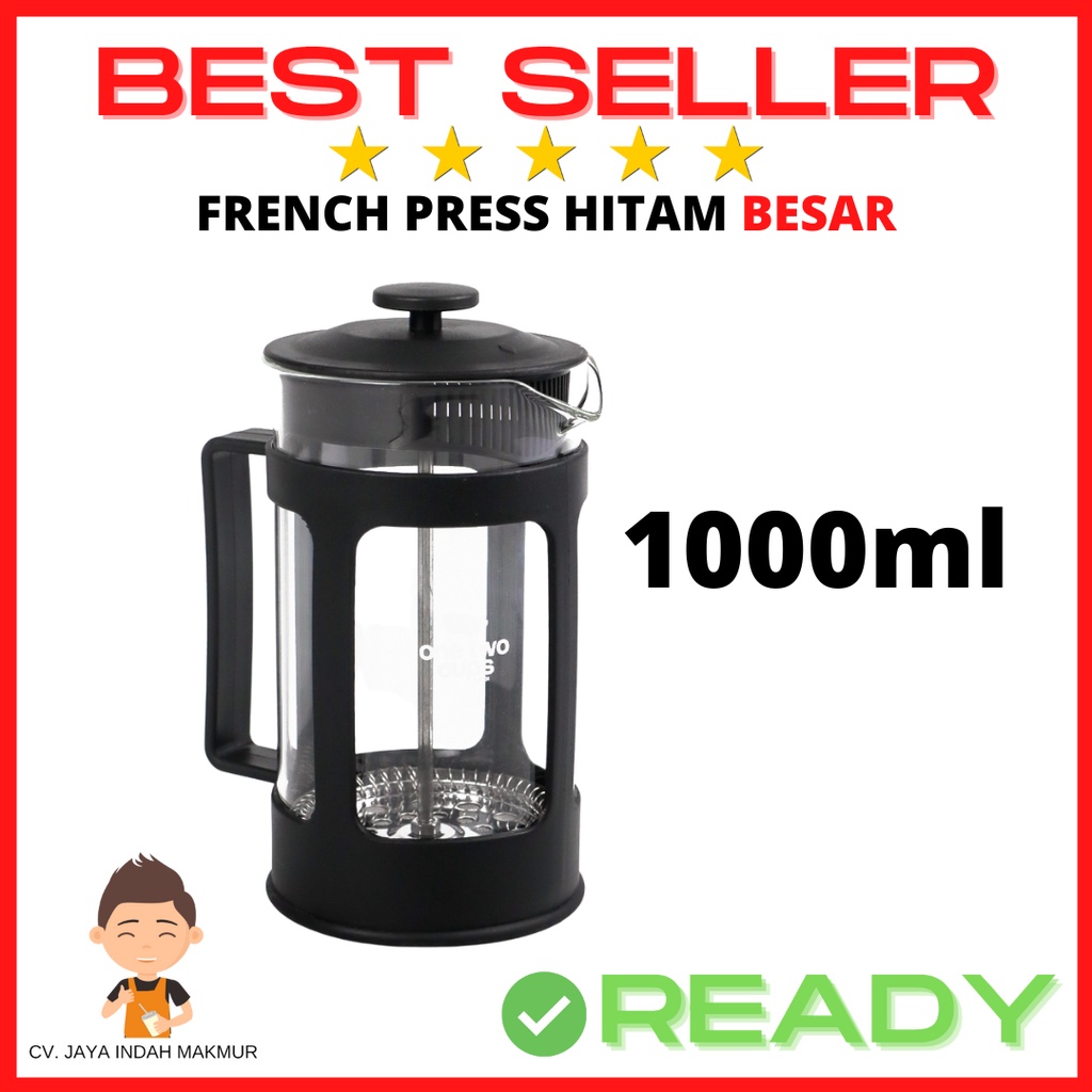 Jual French Press Coffee 1000ml Coffee Maker Tea Plunger Besar Barista ...