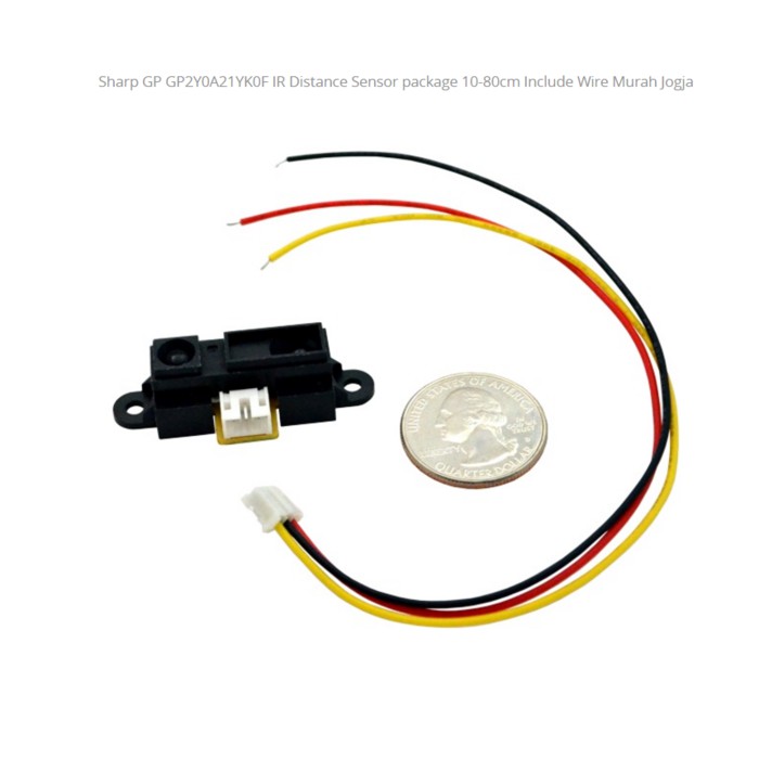 Jual Sharp GP2Y0A21YK0F IR Distance Sensor package 10 - 80cm | Shopee ...