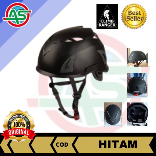 Jual helm safety panjat tebing/helm safety climbing clim ranger hitam ...