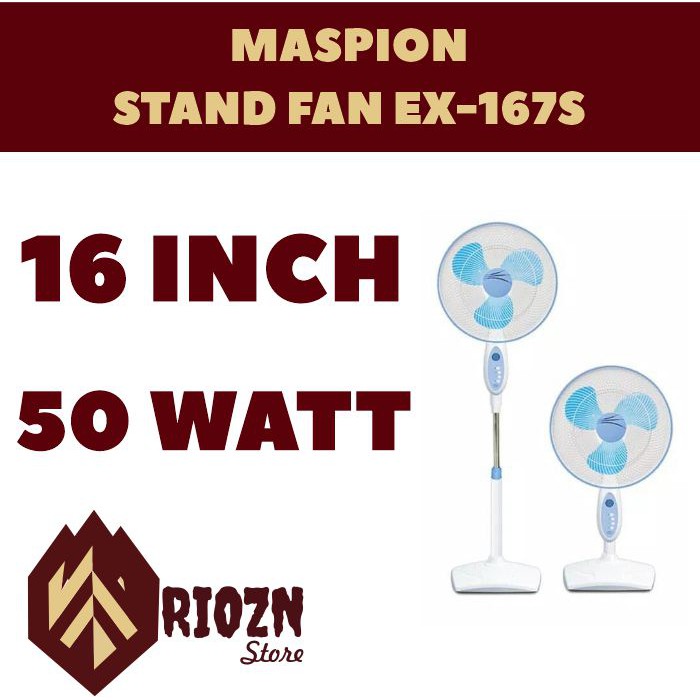 Jual Maspion Stand Fan 16" EX - 167 S ( Exclusive ) | Shopee Indonesia